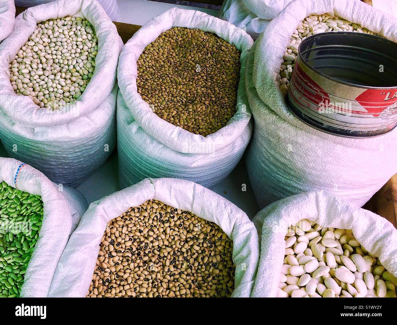 Sacks of legumes hi-res stock photography and images - Alamy
