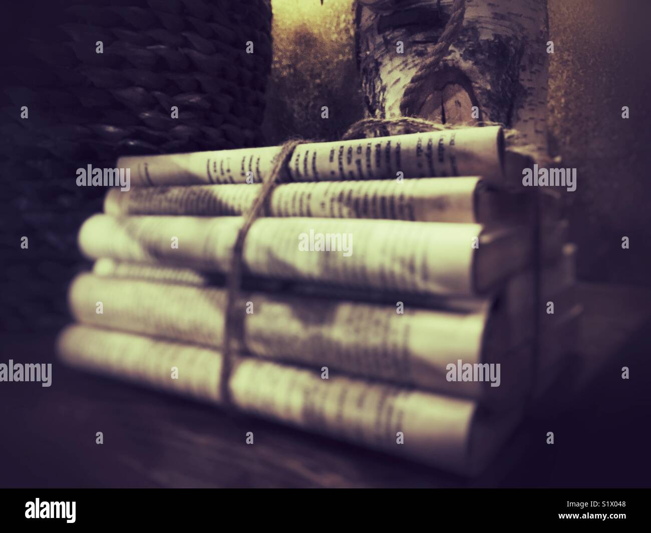 Pile table hi-res stock photography and images - Alamy