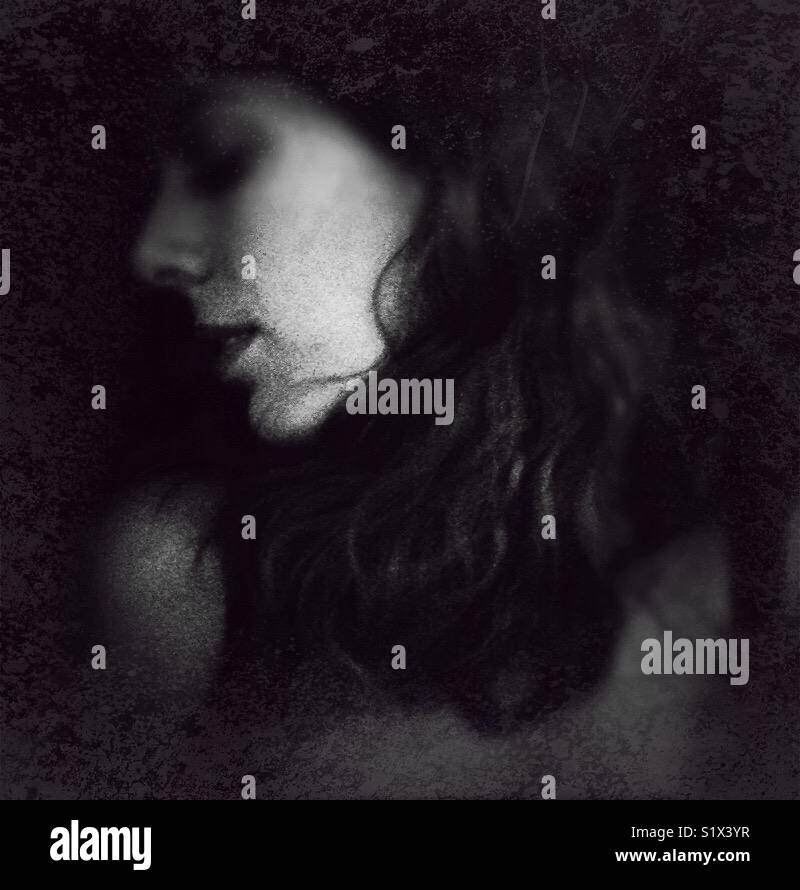 Woman’s face in side profile Stock Photo - Alamy