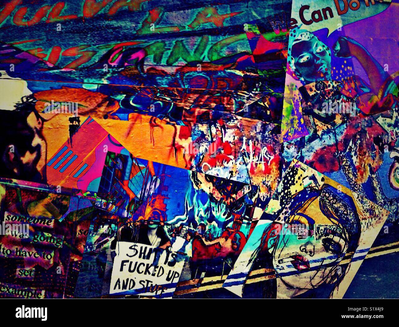 Street art collage Stock Photo - Alamy