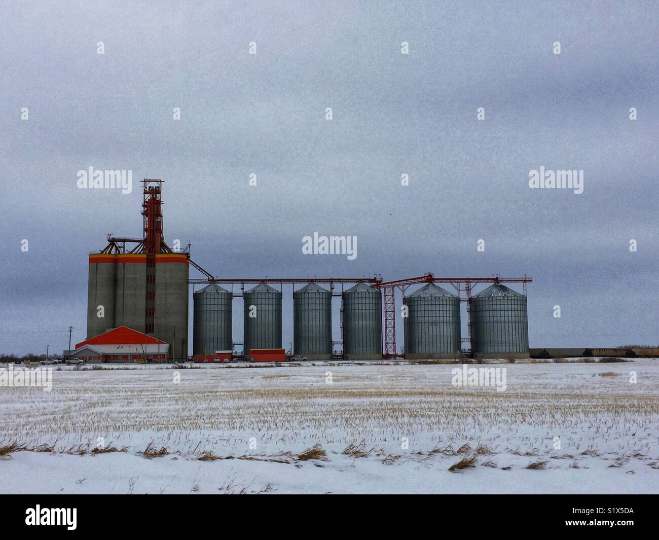 Grain storage facility Stock Photo - Alamy