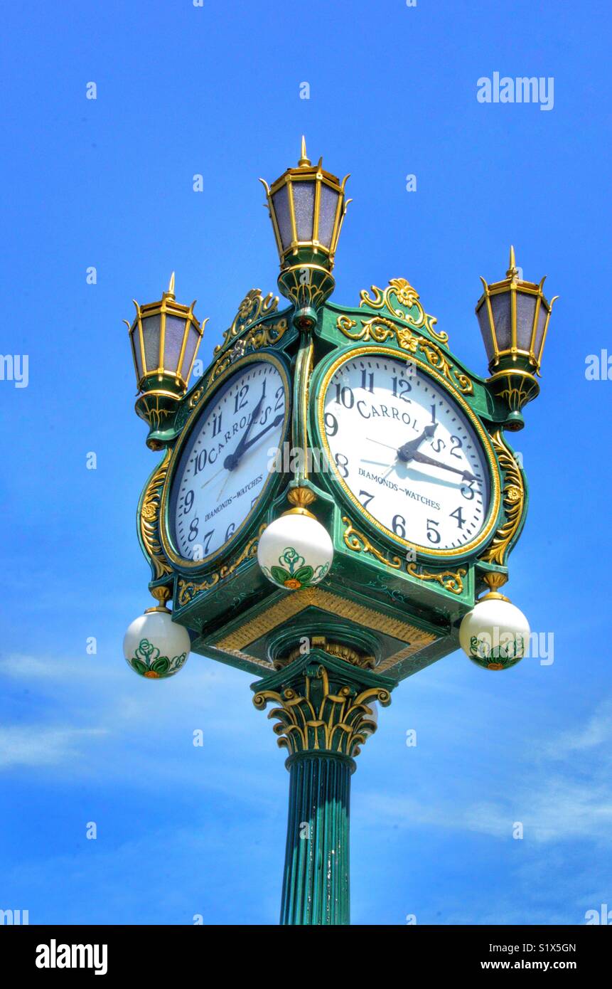 Old style clock tower in Southlake union, Seattle Washington. By the ...