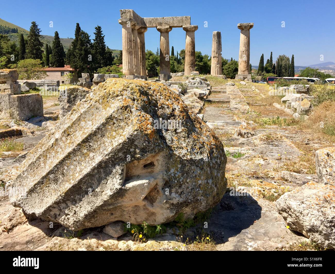 Temple apollo ruins corinth greece hi-res stock photography and images ...