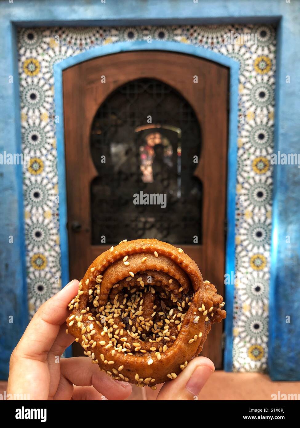 Chebakia by Moroccan door Stock Photo - Alamy