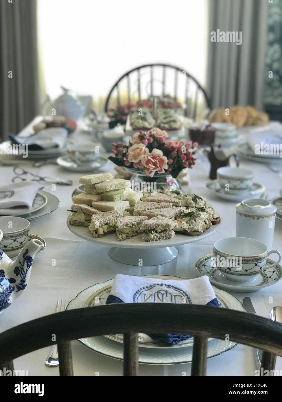 Tea party table Stock Photo - Alamy