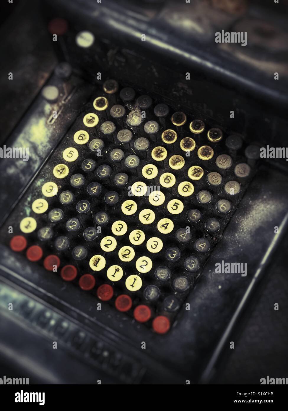 Vintage adding machine Stock Photo - Alamy