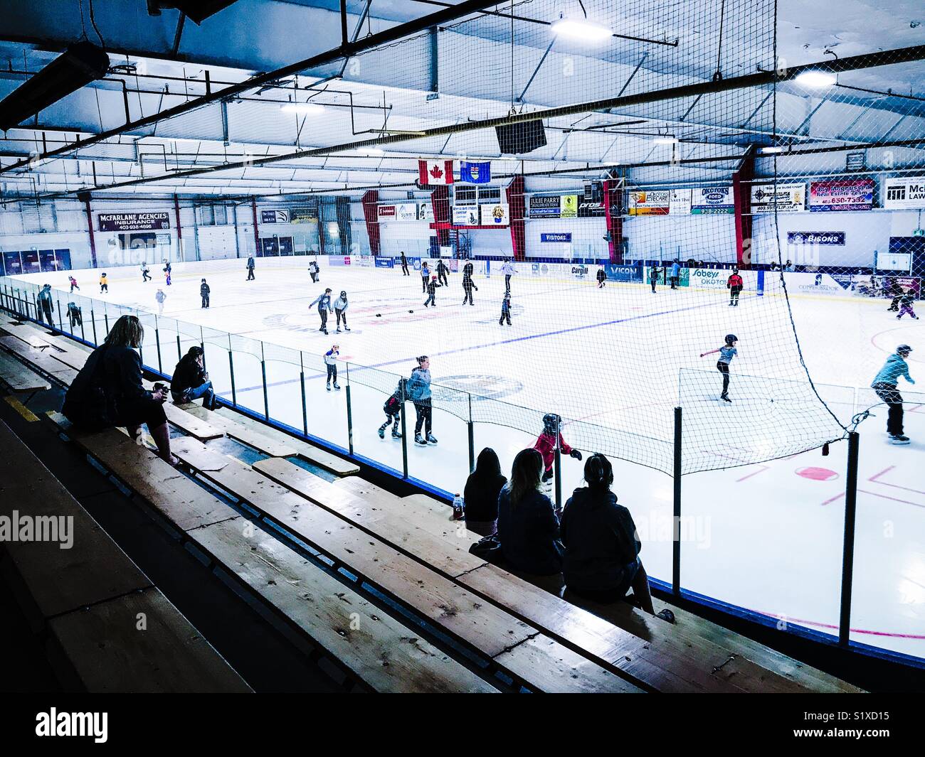 Public skating at an arena in Alberta, Canada Stock Photo - Alamy