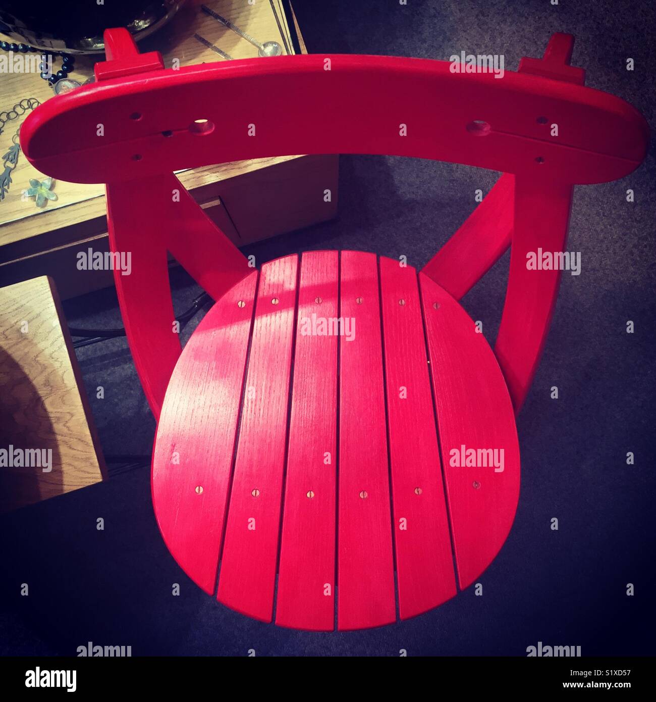 Red chair from above Stock Photo - Alamy