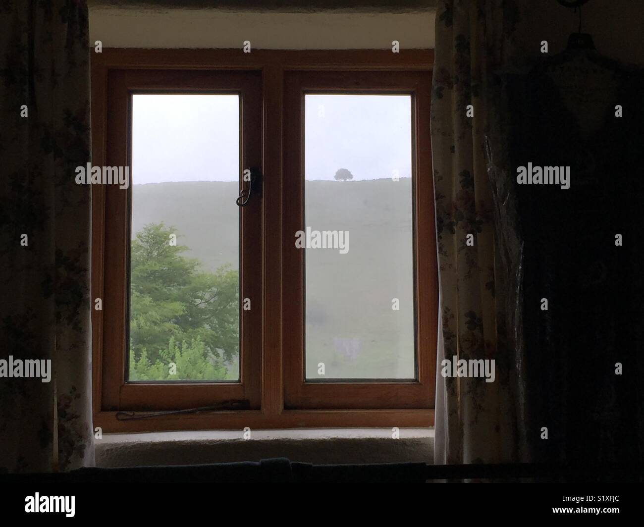 Wooden window view hi-res stock photography and images - Alamy