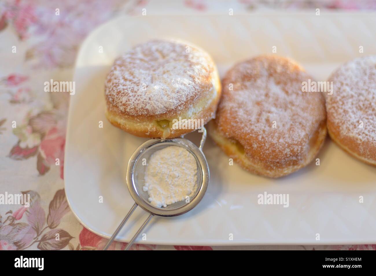 Traditional paczki pastries for Fat Tuesday or Paczki day Stock Photo ...