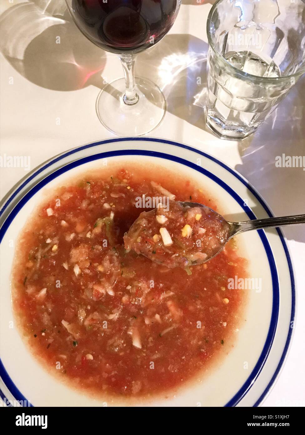 Gazpacho serving. Spain Stock Photo - Alamy