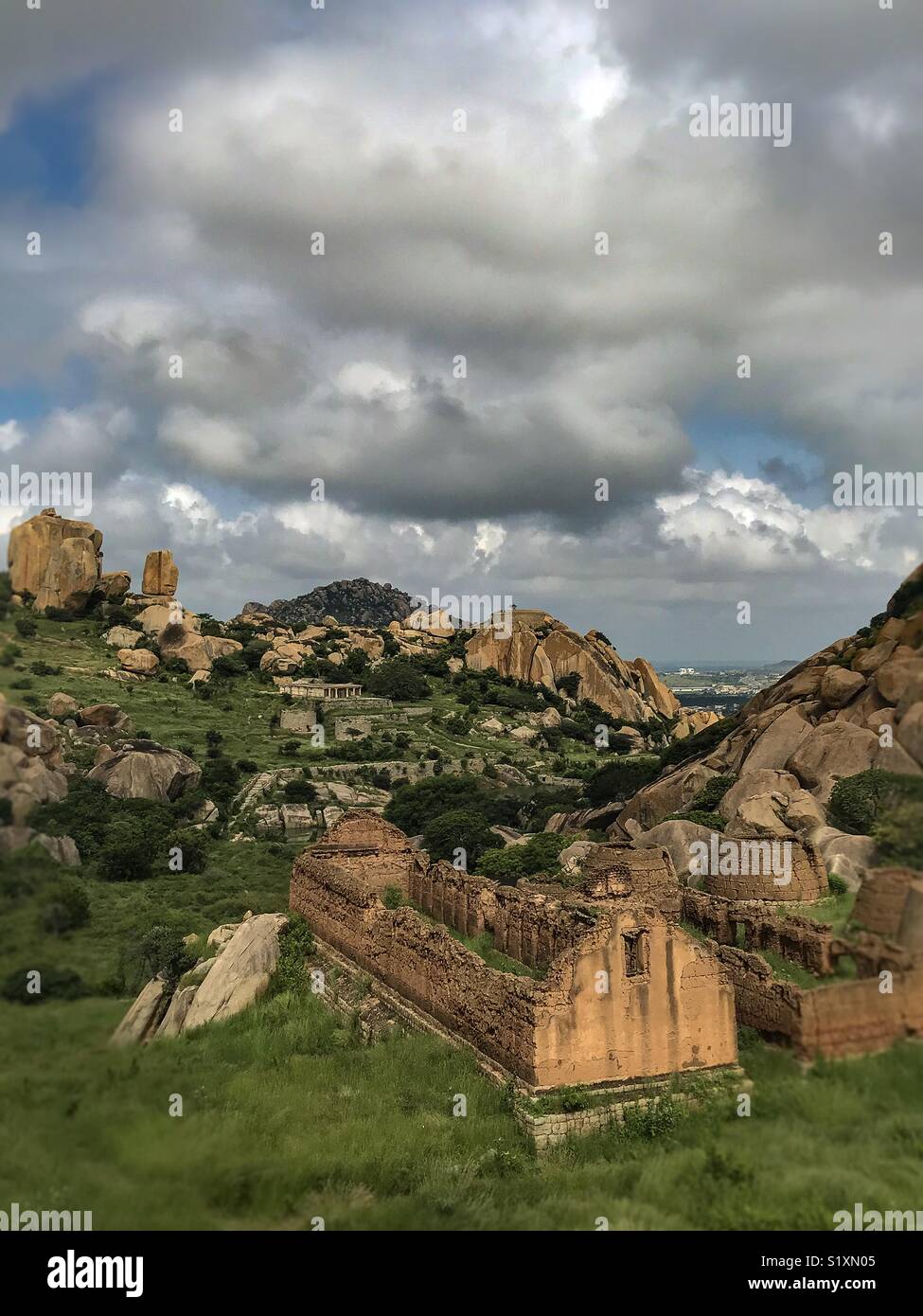 Ruins of the history - chitradurga fort Stock Photo - Alamy
