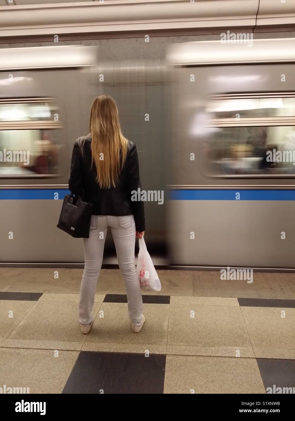 Subway blur people hi-res stock photography and images - Alamy