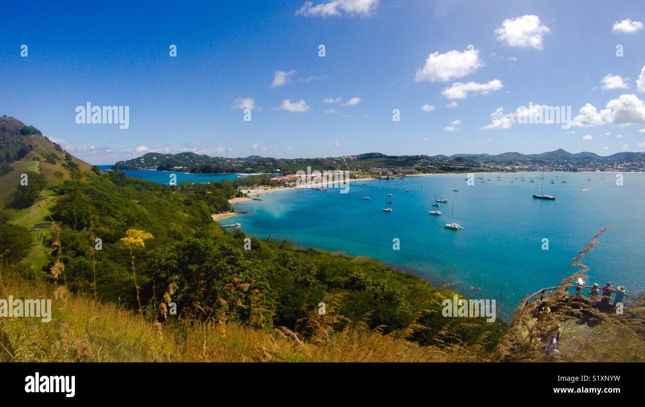 Pigeon Island, St Lucia Fort Views Stock Photo - Alamy