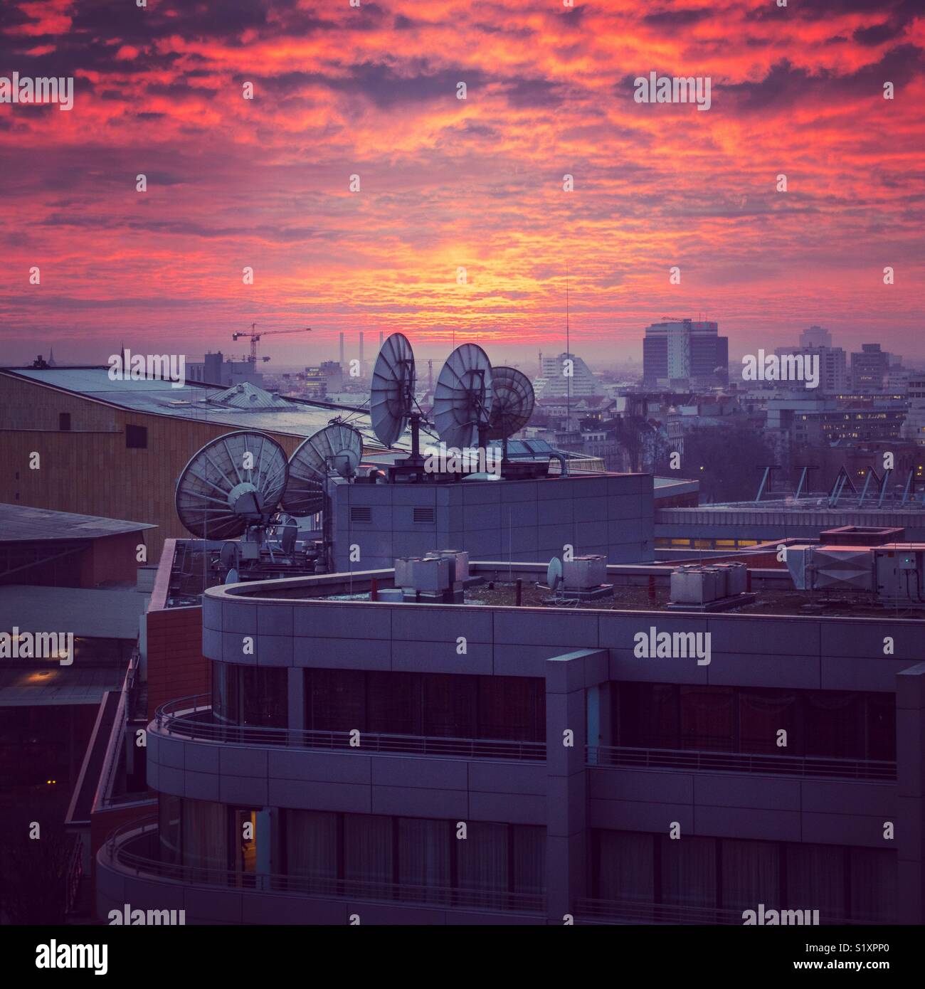 Fire in the Berlin sky Stock Photo - Alamy