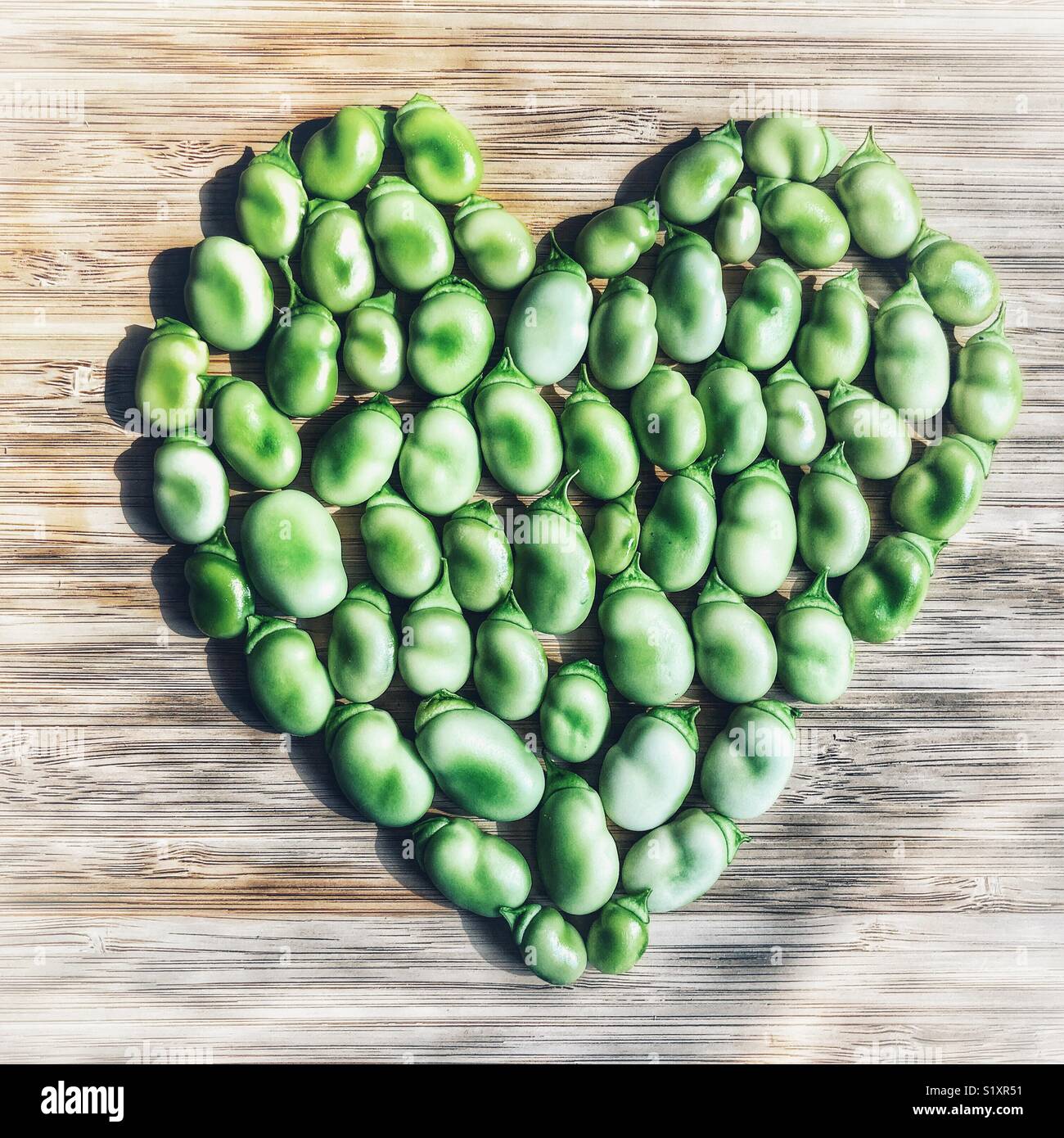 Broad bean heart Stock Photo - Alamy