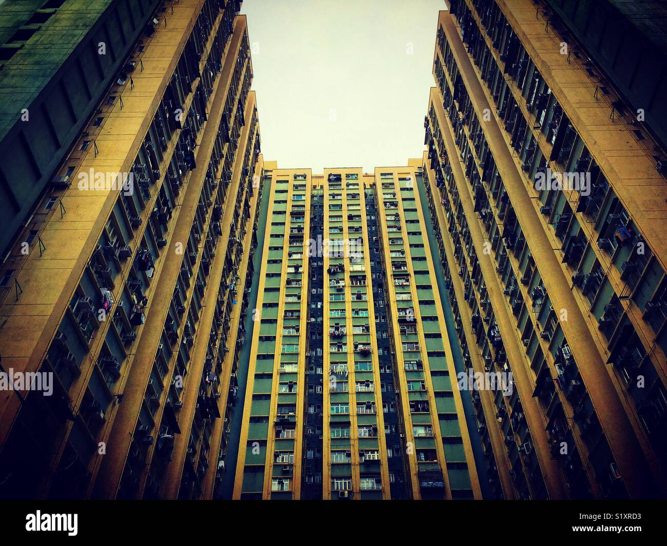 Hong kong council flat buildings Stock Photo - Alamy