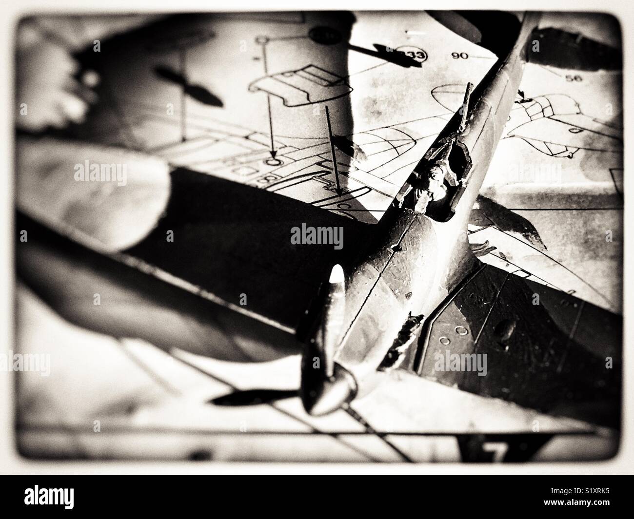 Airfix model Spitfire Stock Photo - Alamy