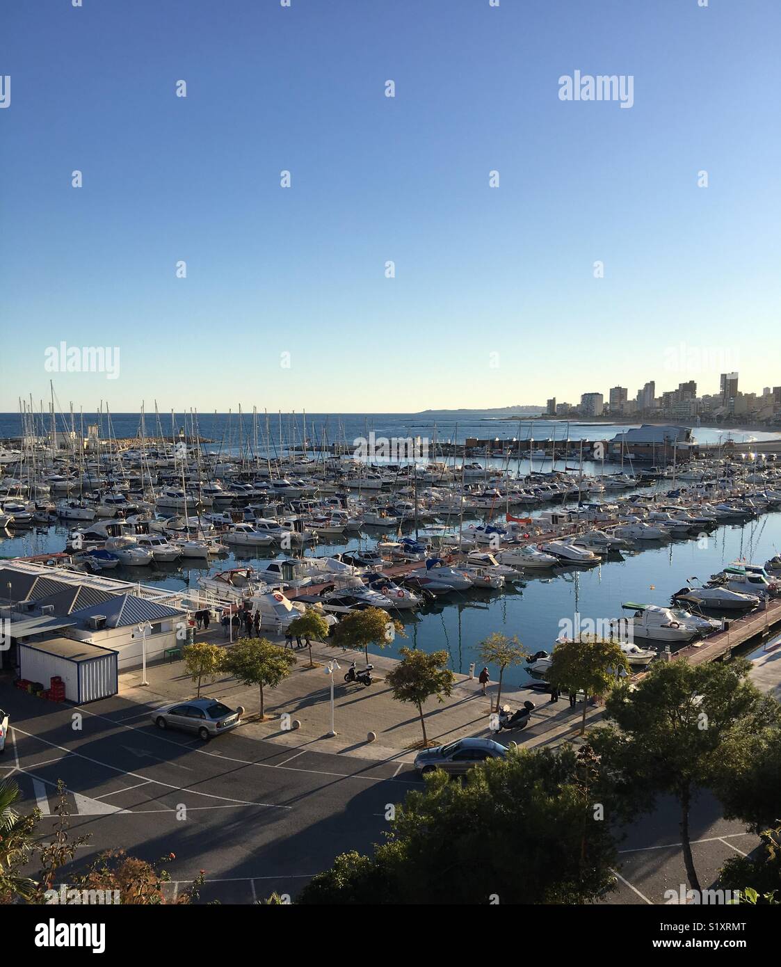 Spanish marina winter Stock Photo - Alamy