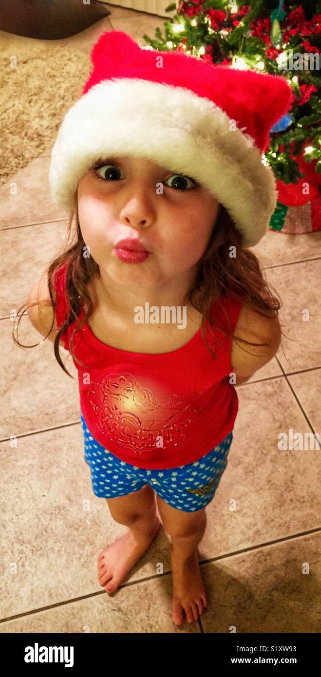 Child puckering lips hi-res stock photography and images - Alamy