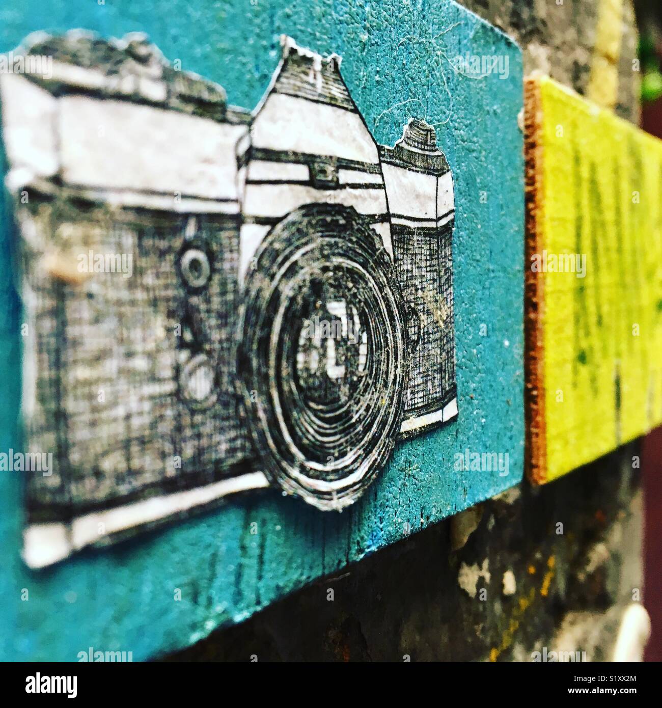 Artwork of illustrated camera Stock Photo - Alamy