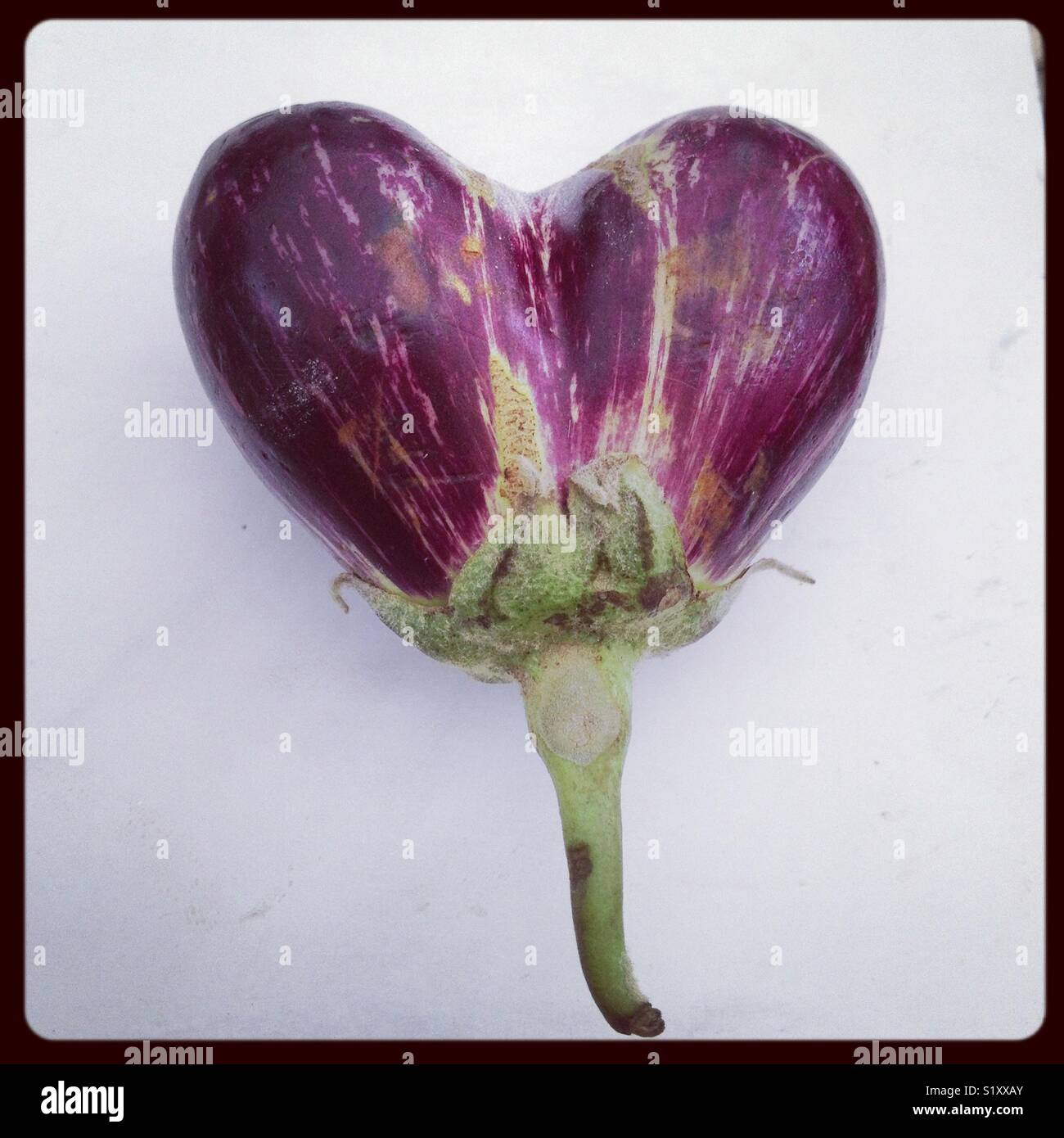 Eggplant Heart Veggie Love Stock Photo - Alamy