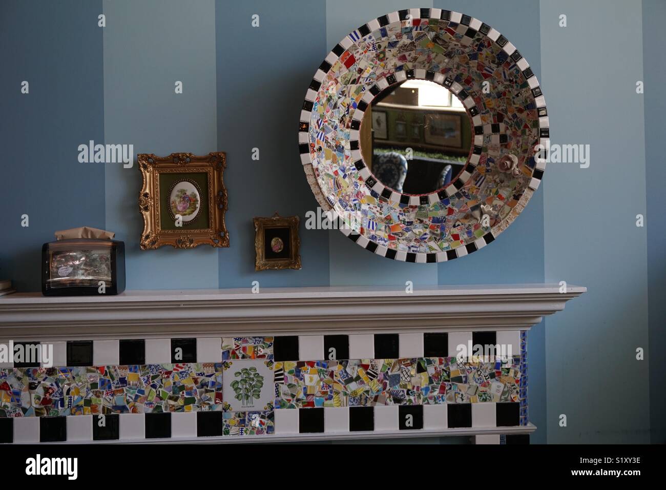 Unique whimsical fun quirky mirror Stock Photo - Alamy