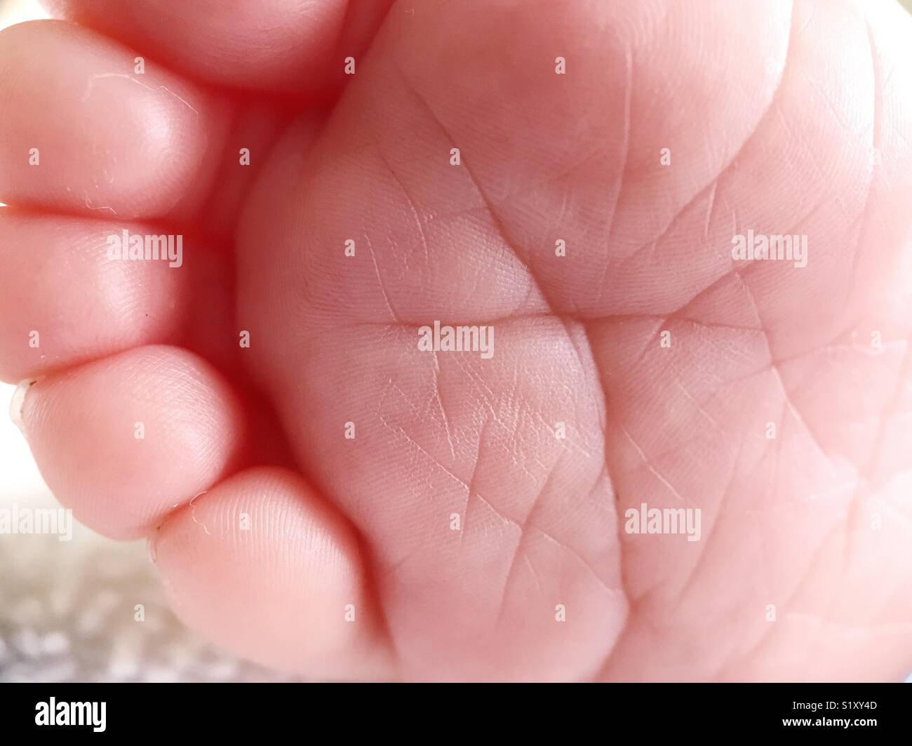 Macro photograph of the sole of a baby's foot Stock Photo - Alamy