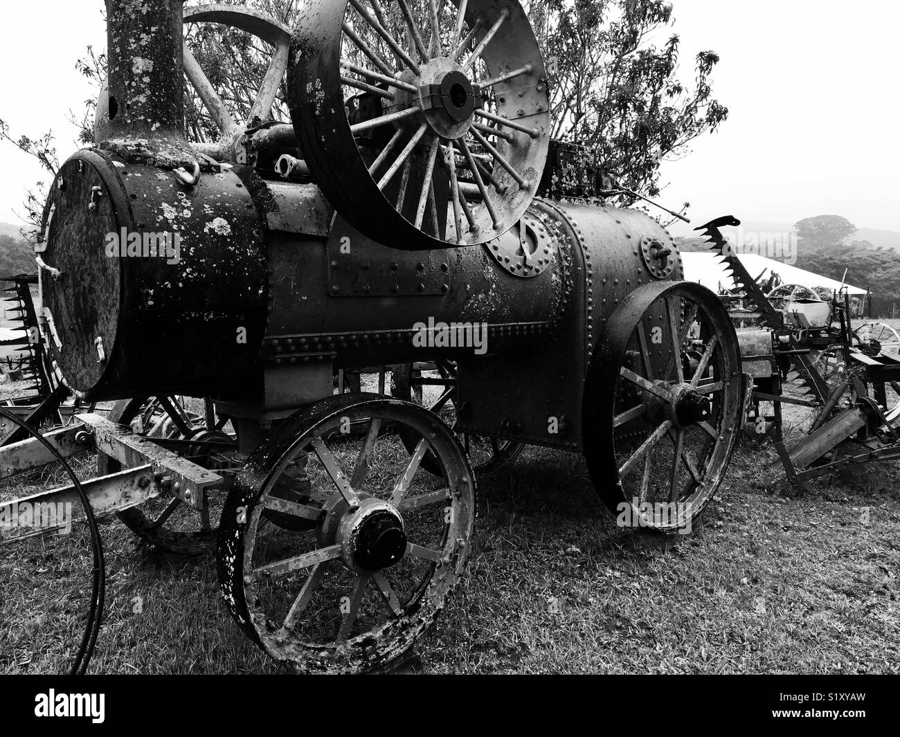 Vintage steam tractor Stock Photo - Alamy