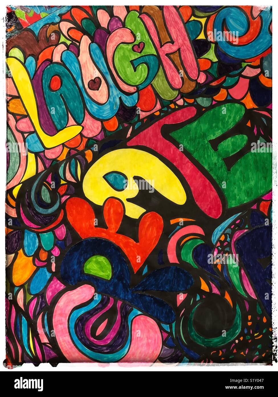 Bright graffiti hi-res stock photography and images - Alamy