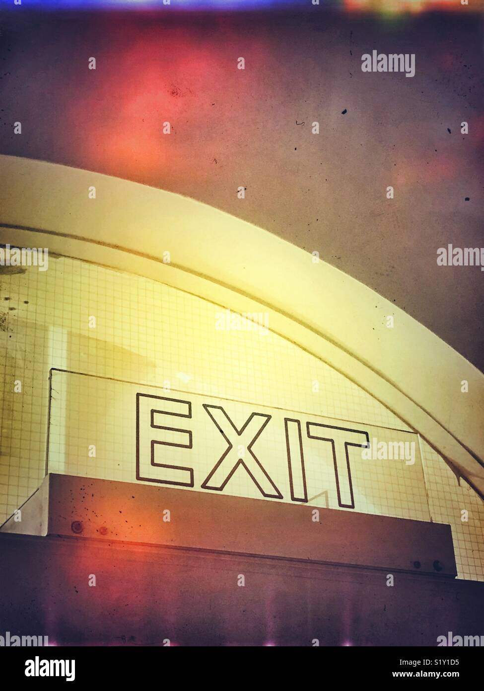 An exit sign Stock Photo - Alamy