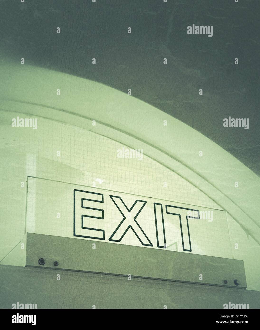 An exit sign Stock Photo - Alamy