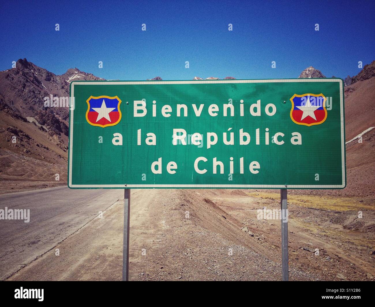 welcome to chile Stock Photo - Alamy