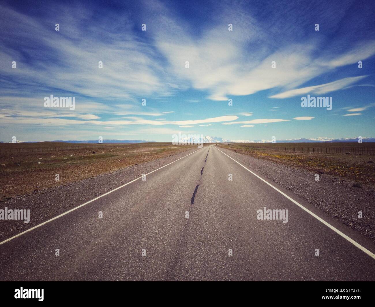 endless road in Patagonia Stock Photo - Alamy