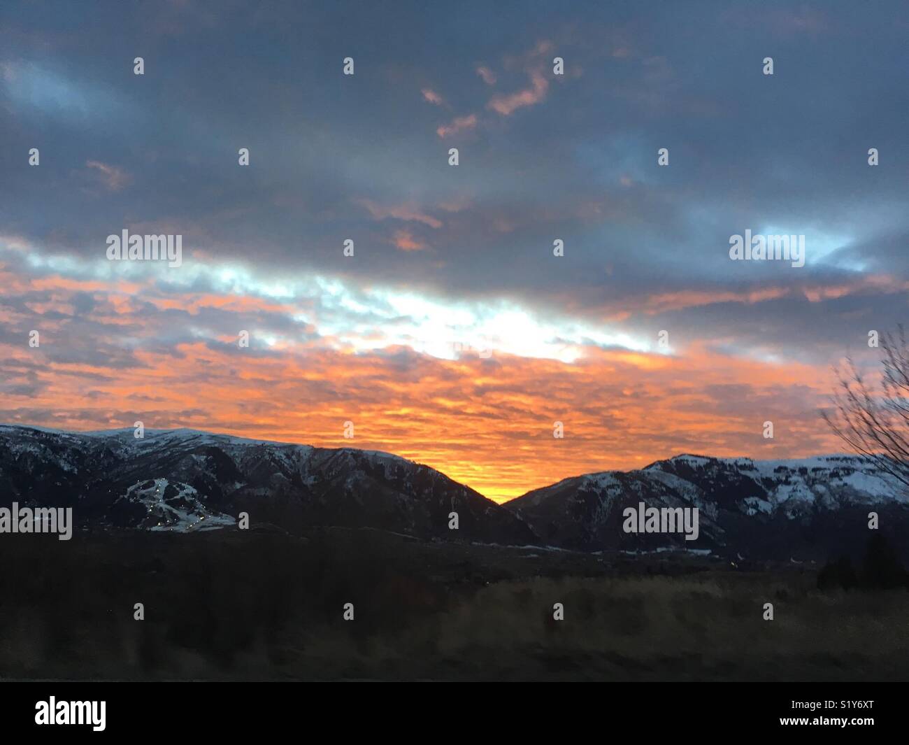 Wasatch mountains sunset utah hi-res stock photography and images - Alamy