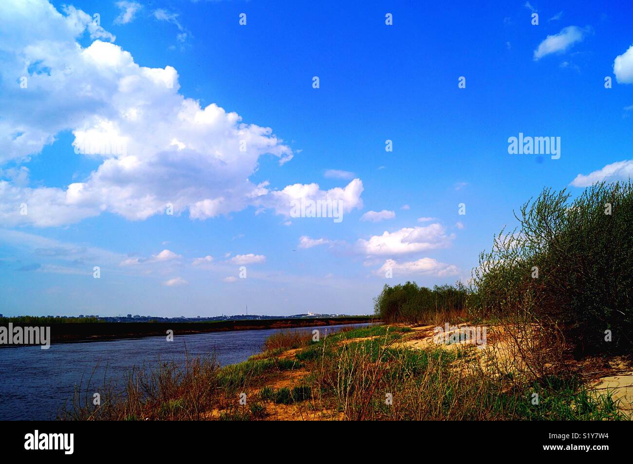 spring day on the river Stock Photo - Alamy