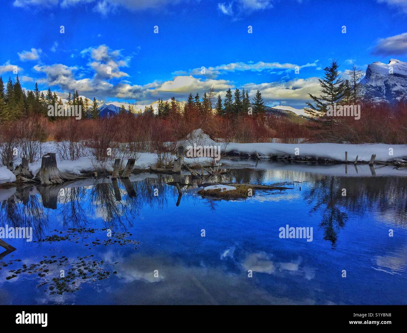 Vermillion Lakes, Banff National Park, Alberta, Canada Stock Photo - Alamy