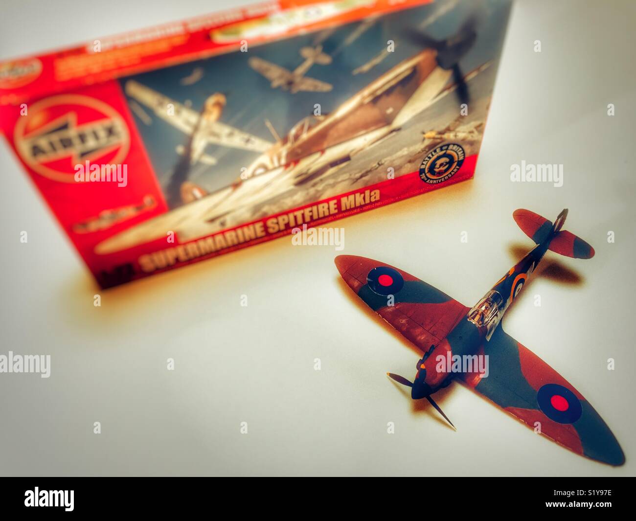 Airfix 1:72 scale Supermarine Spitfire Mk1a model aircraft Stock Photo - Alamy