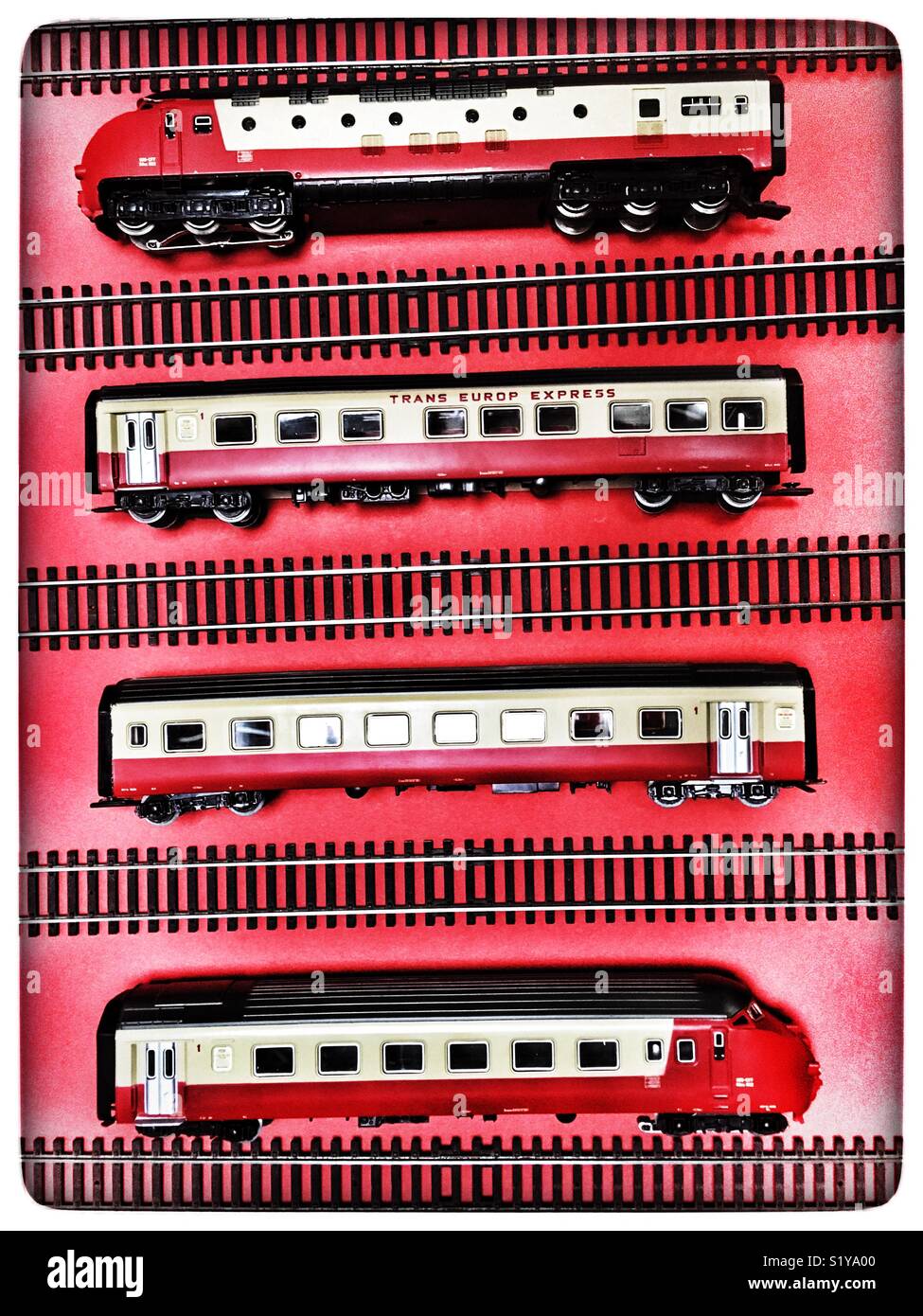 Marklin Trans Europe Express model railway Stock Photo - Alamy