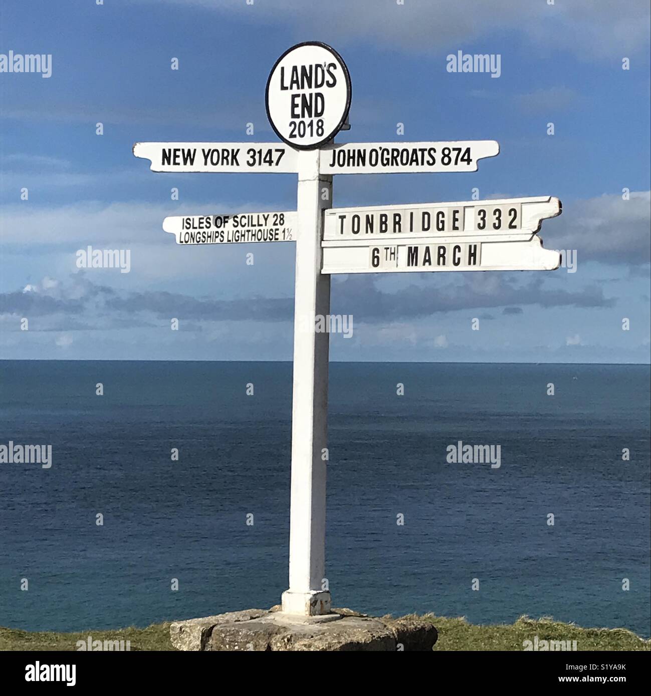 The end of land, at Land’s End Stock Photo - Alamy