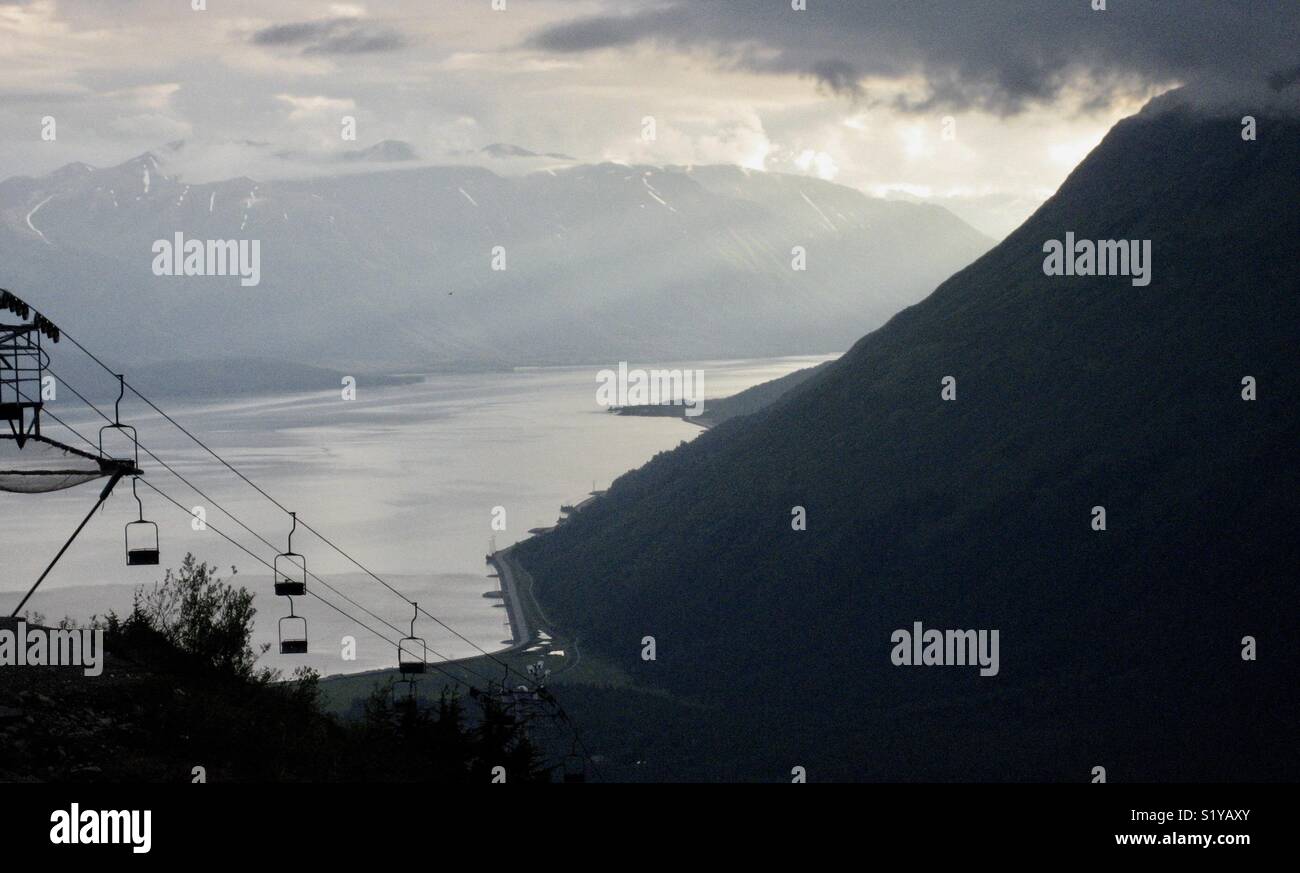 Mountain top restaurant, Alaska Stock Photo - Alamy