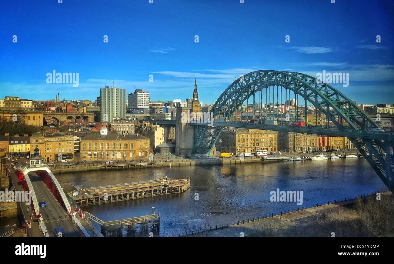 Tyne river swing bridge hi-res stock photography and images - Alamy