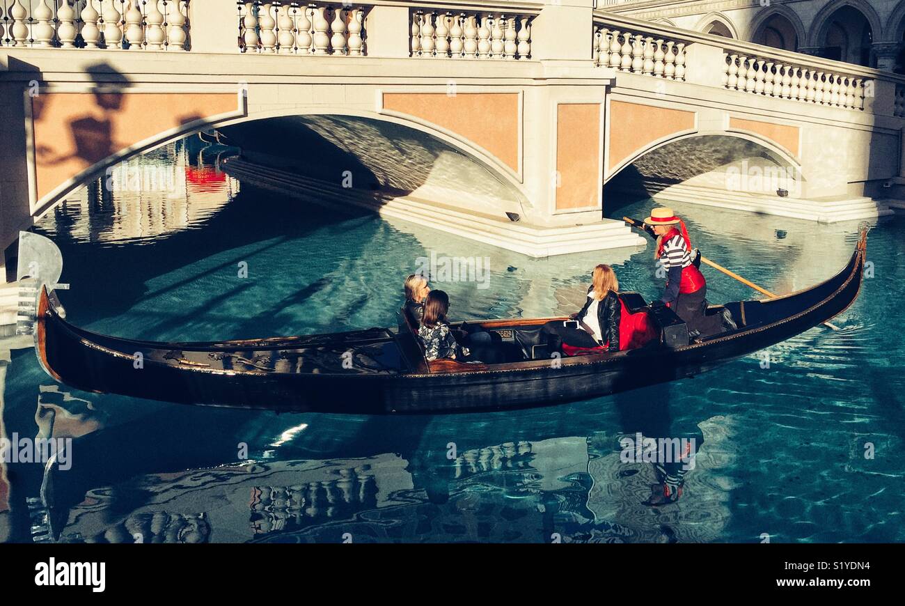 Romantic gondola ride in Las Vegas Stock Photo - Alamy
