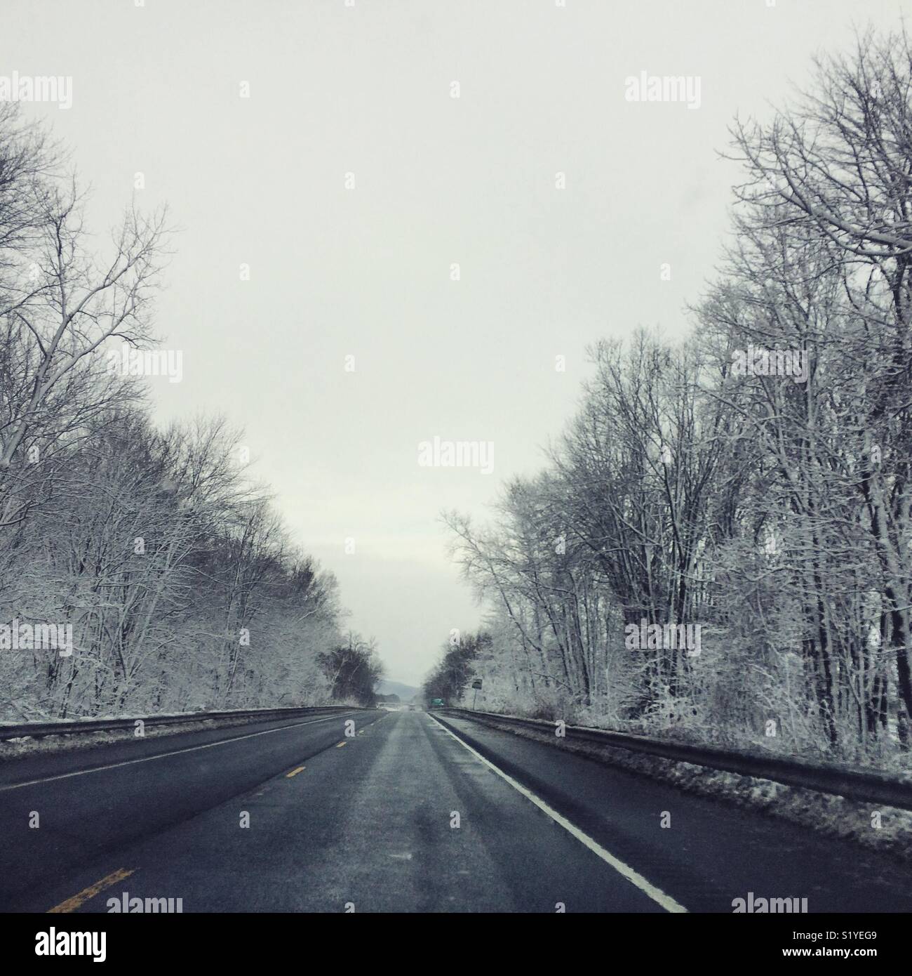 A Western Massachusetts road in winter Stock Photo - Alamy