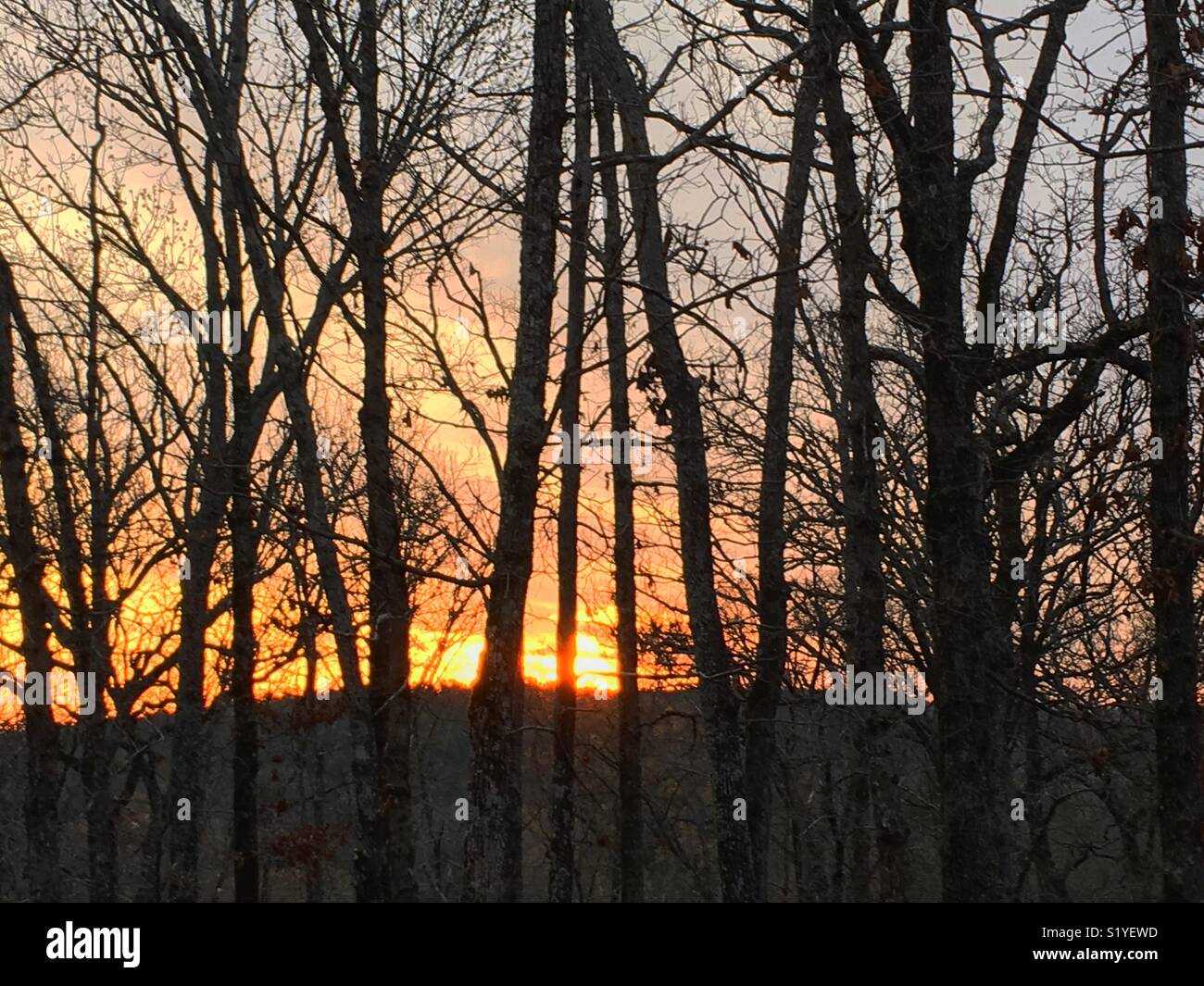 Sunrise over a hill! Stock Photo - Alamy