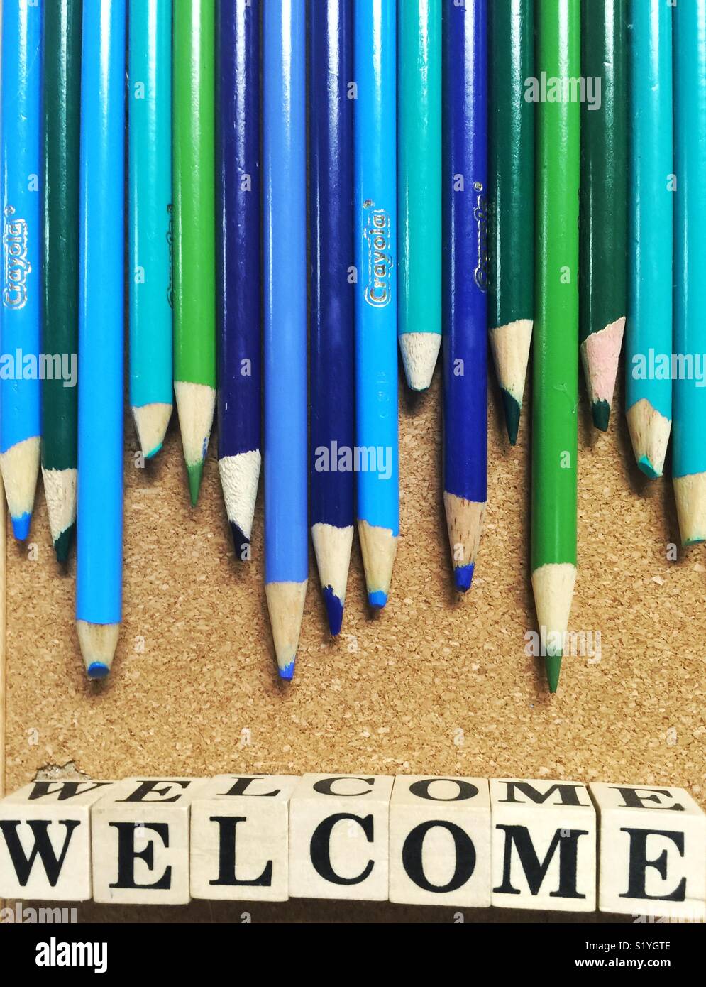 Welcome sign at school Stock Photo - Alamy