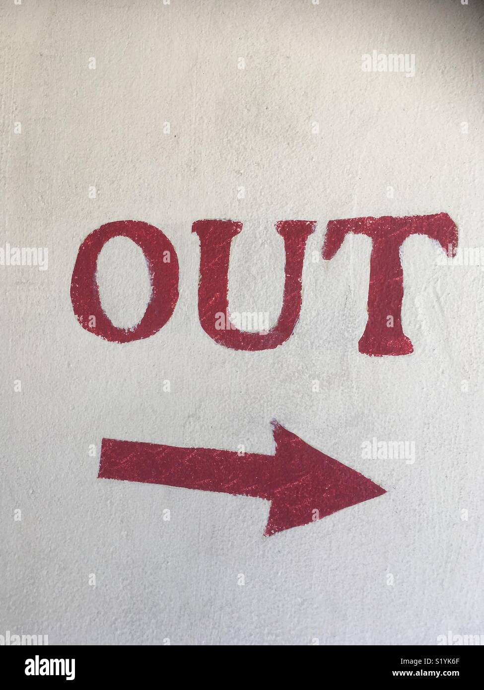 Out arrow hi-res stock photography and images - Alamy