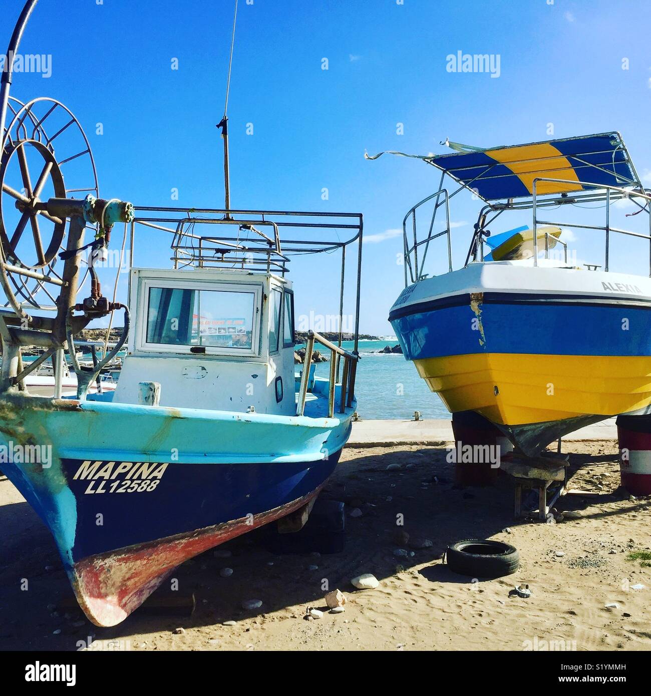 Fishing boat laid up hi-res stock photography and images - Alamy