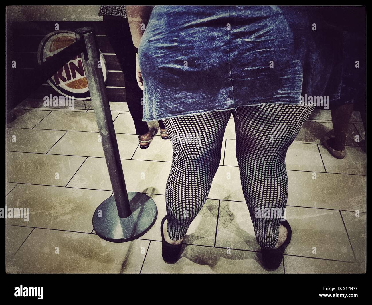 Queue at fast food restaurant Stock Photo - Alamy