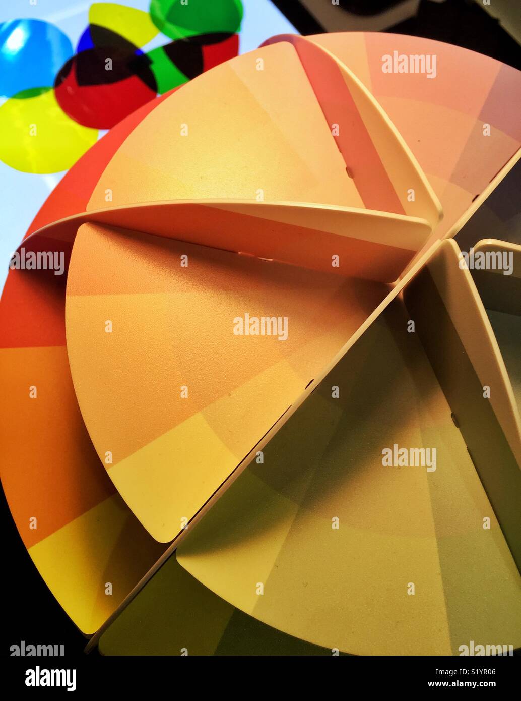 3-D color wheels Stock Photo - Alamy